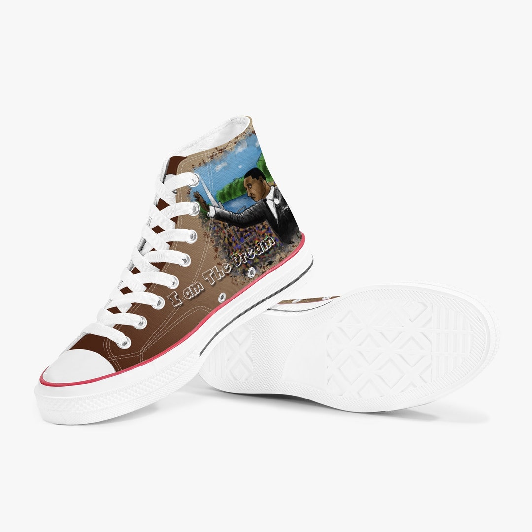 Martin Luther King Jr Dream Canvas High Top Sneakers COLORS, Juneteenth ...