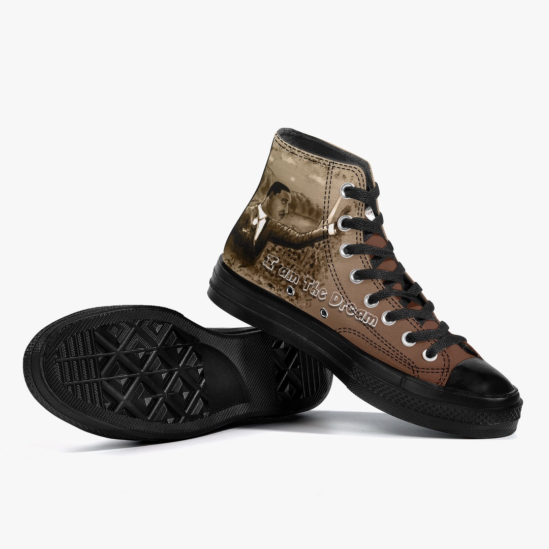 Martin Luther King Jr Dream Canvas High Top Sneakers Black/brown - Etsy