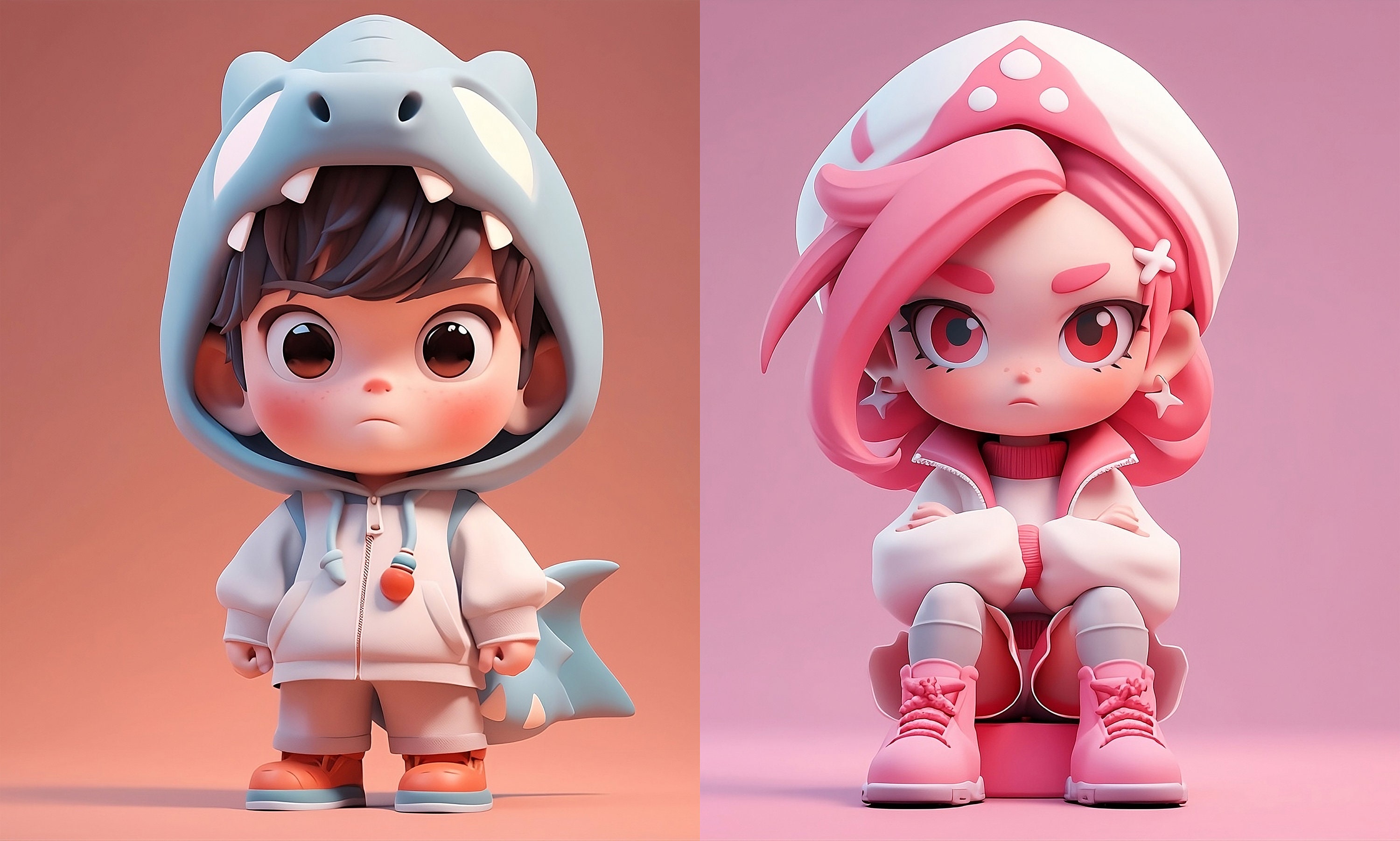 Custom Cute 3D Character 3D Model Commission 3D Cute - Etsy