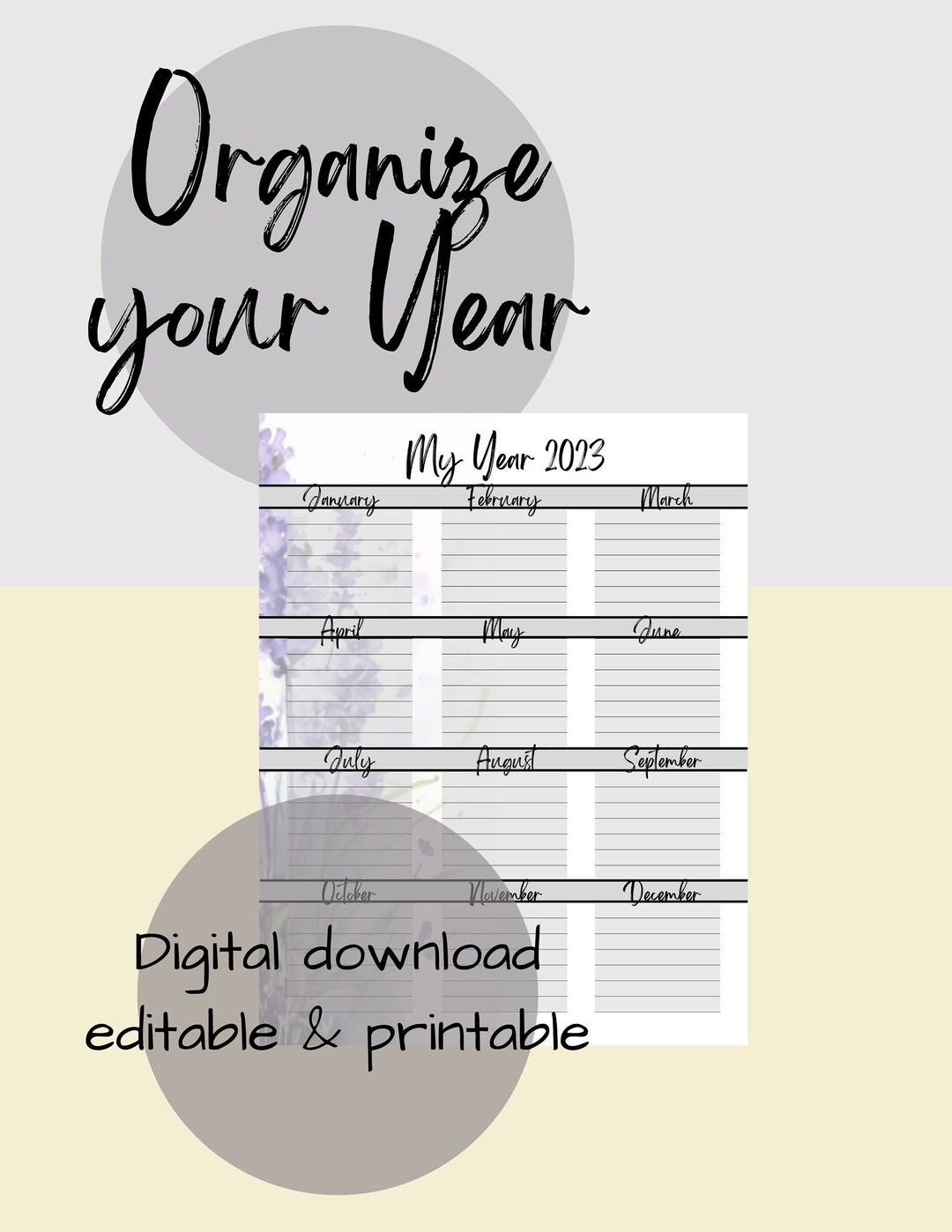 Yearly Planner At-a-glance, Plan Homeschool, Business, and Personal ...