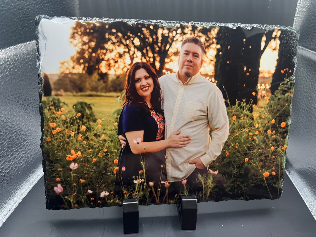 Custom Photo Slate Frame: Personalized Keepsake Gift - Etsy