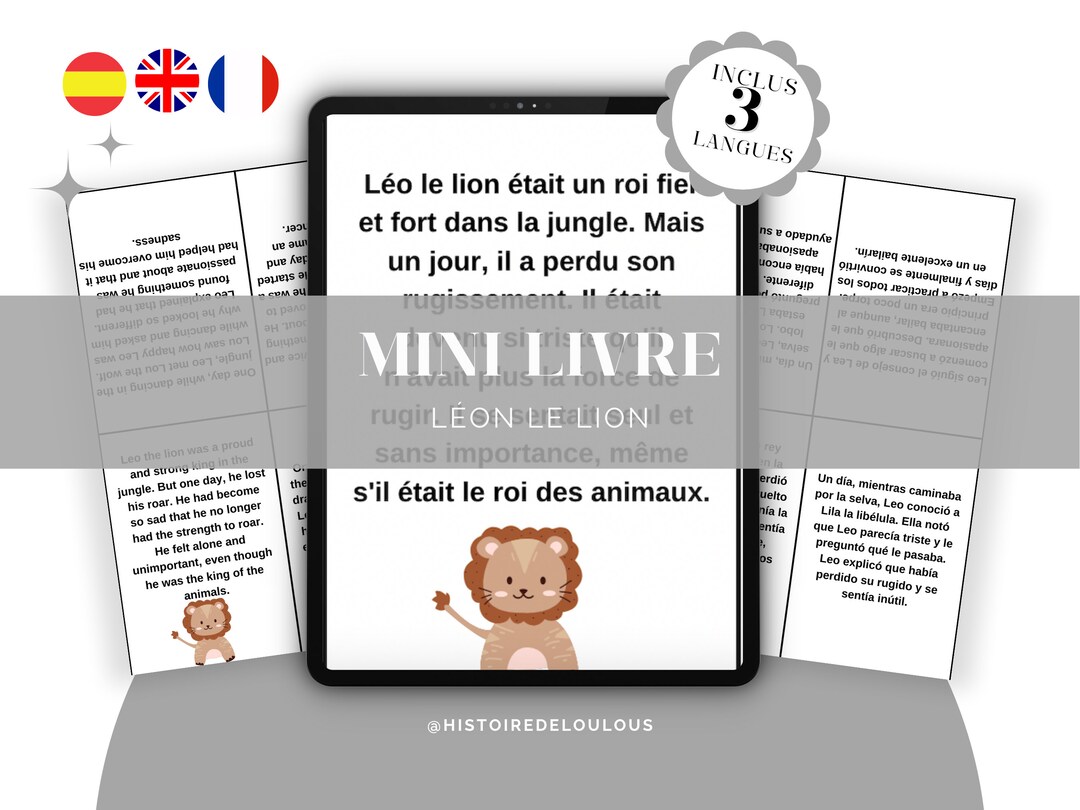 Leon the Lion Mini-book - Etsy