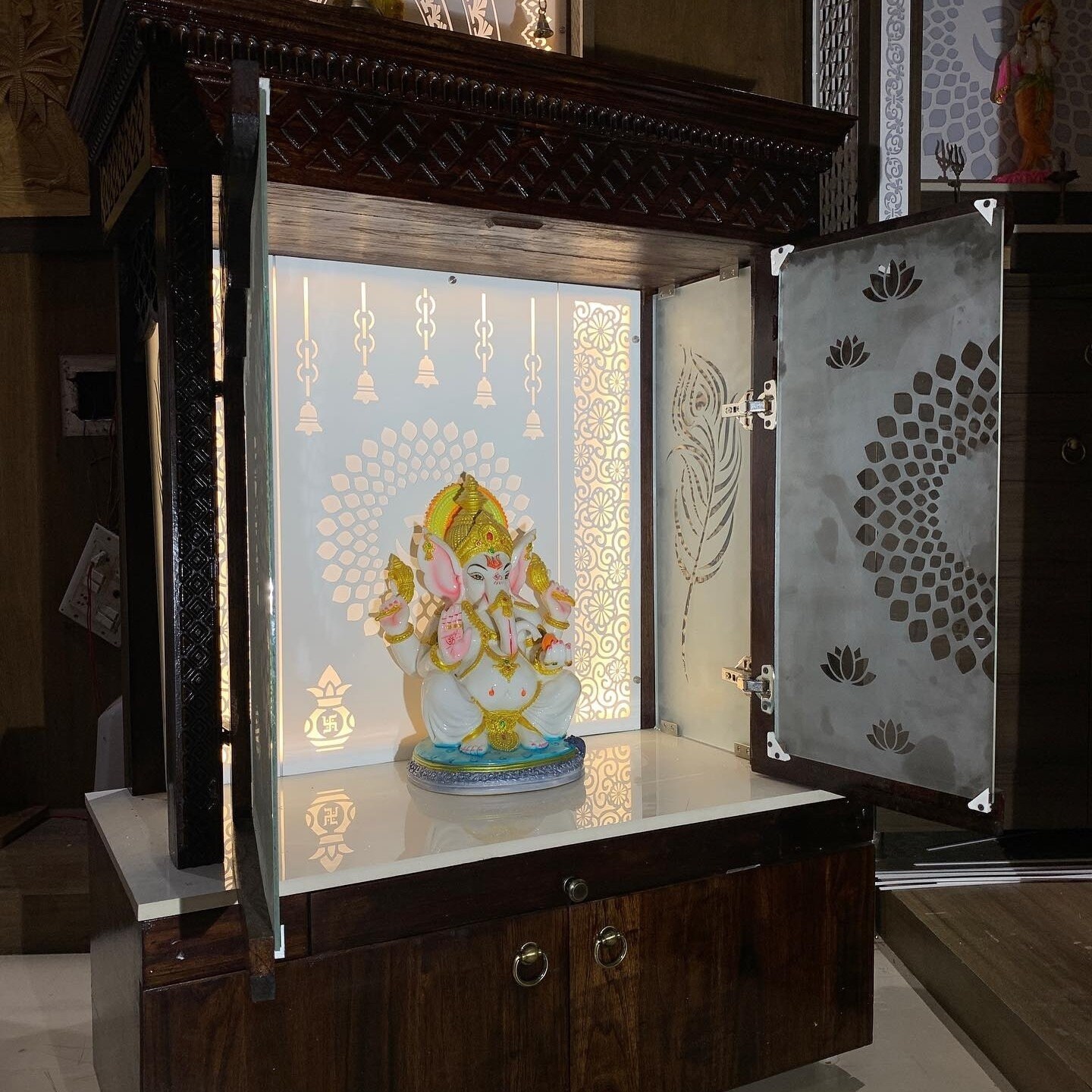 Indian Home Mandir Wooden Temple Mandir for Home - Etsy