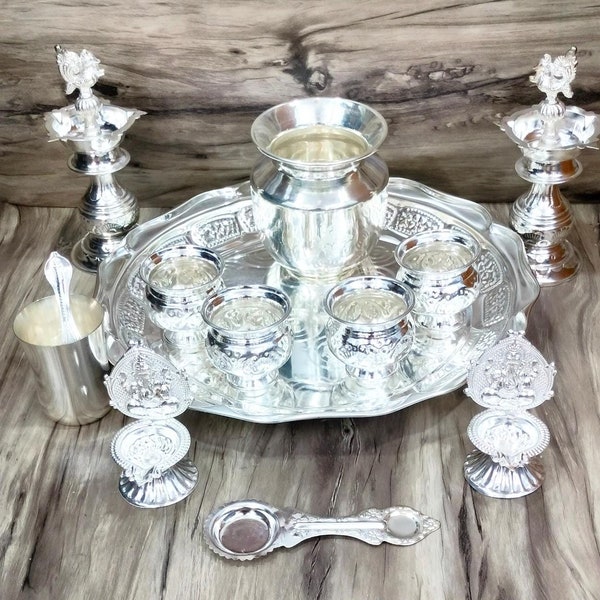 German Silver Pooja Items - Etsy