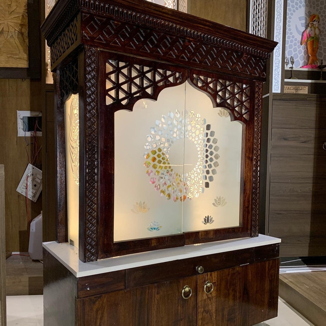 Indian Home Mandir Wooden Temple Mandir for Home - Etsy