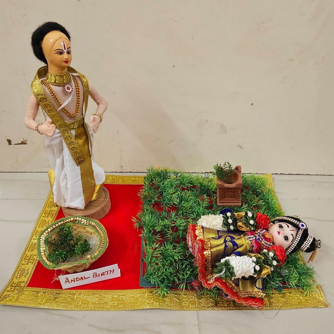 Handmade Andal Theme Dolls Complete Set Doll Function Golu - Etsy