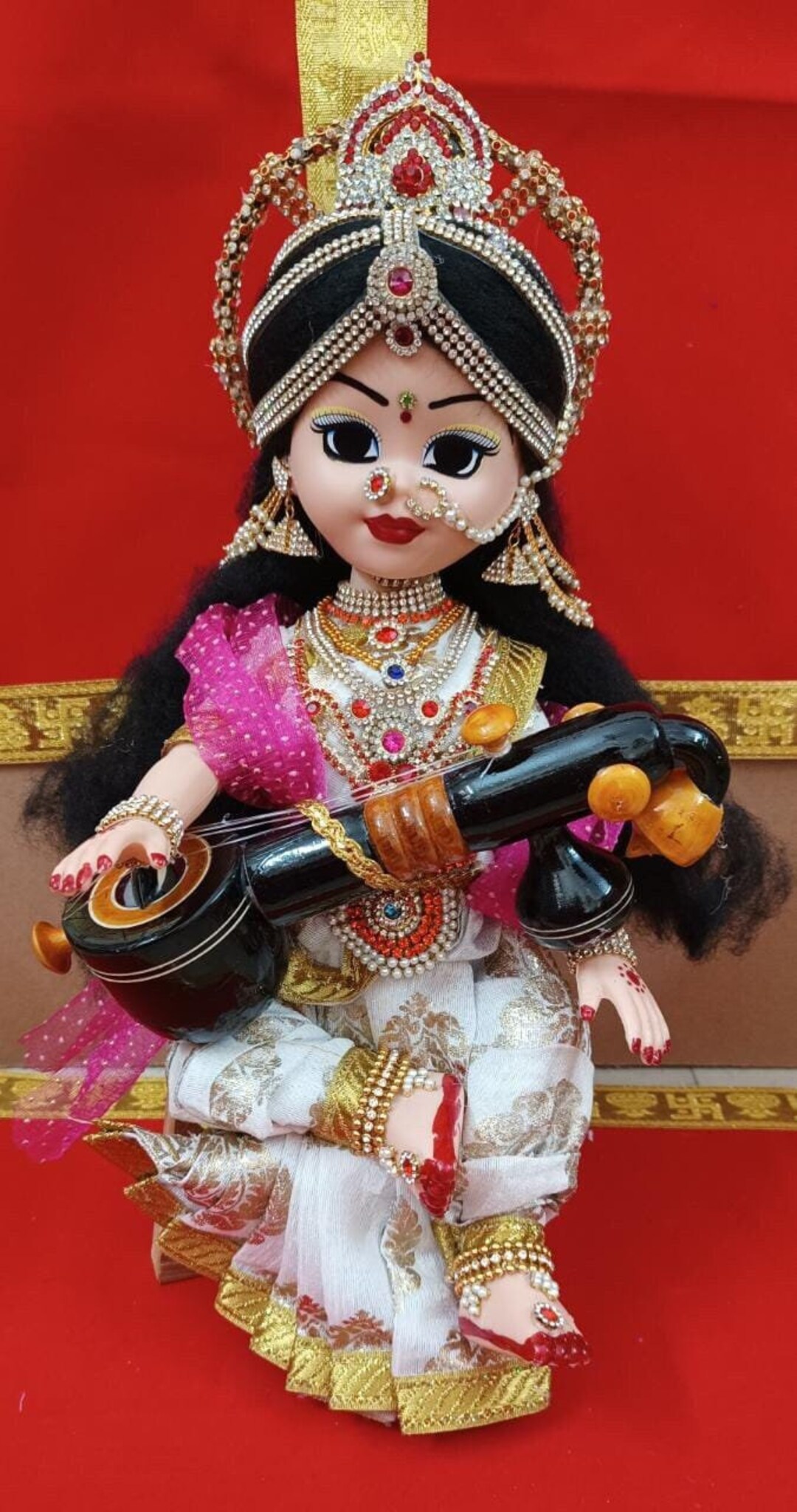 Goddess Saraswati Pooja Festivals Wedding Medium Size Idol - Etsy