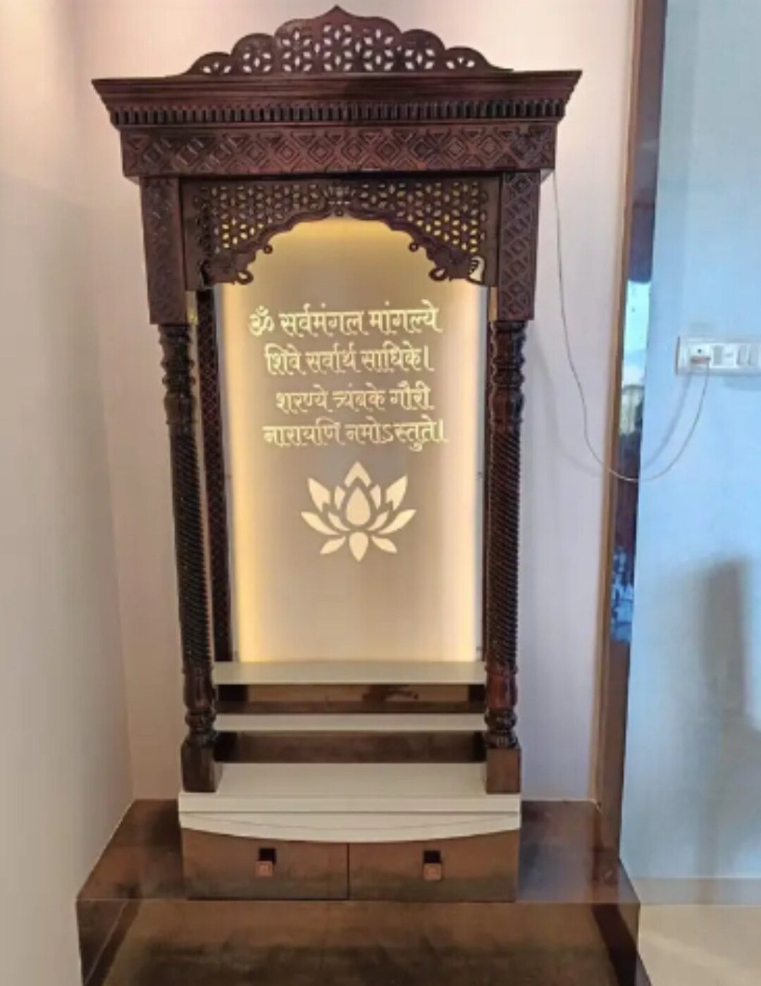 Beautiful Teakwood Mandir Temple Without Doors for Home or Office - Etsy