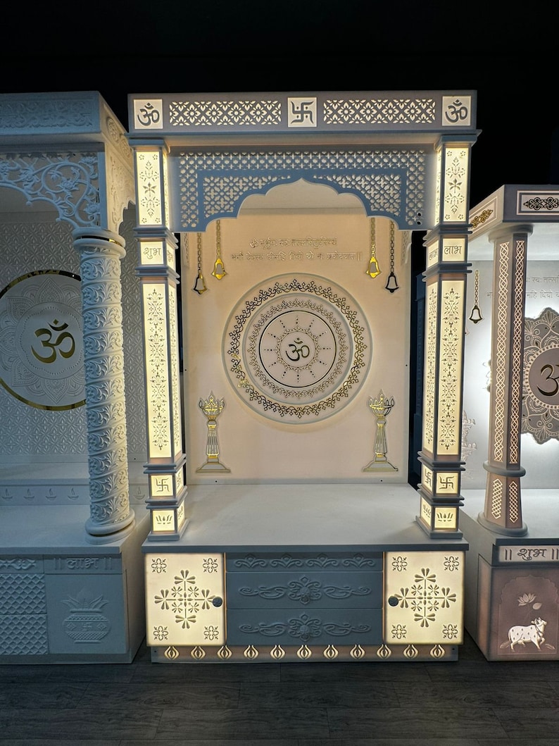 Big Corian Pooja Mandir Temple Light Pillar for Home and Office - Etsy