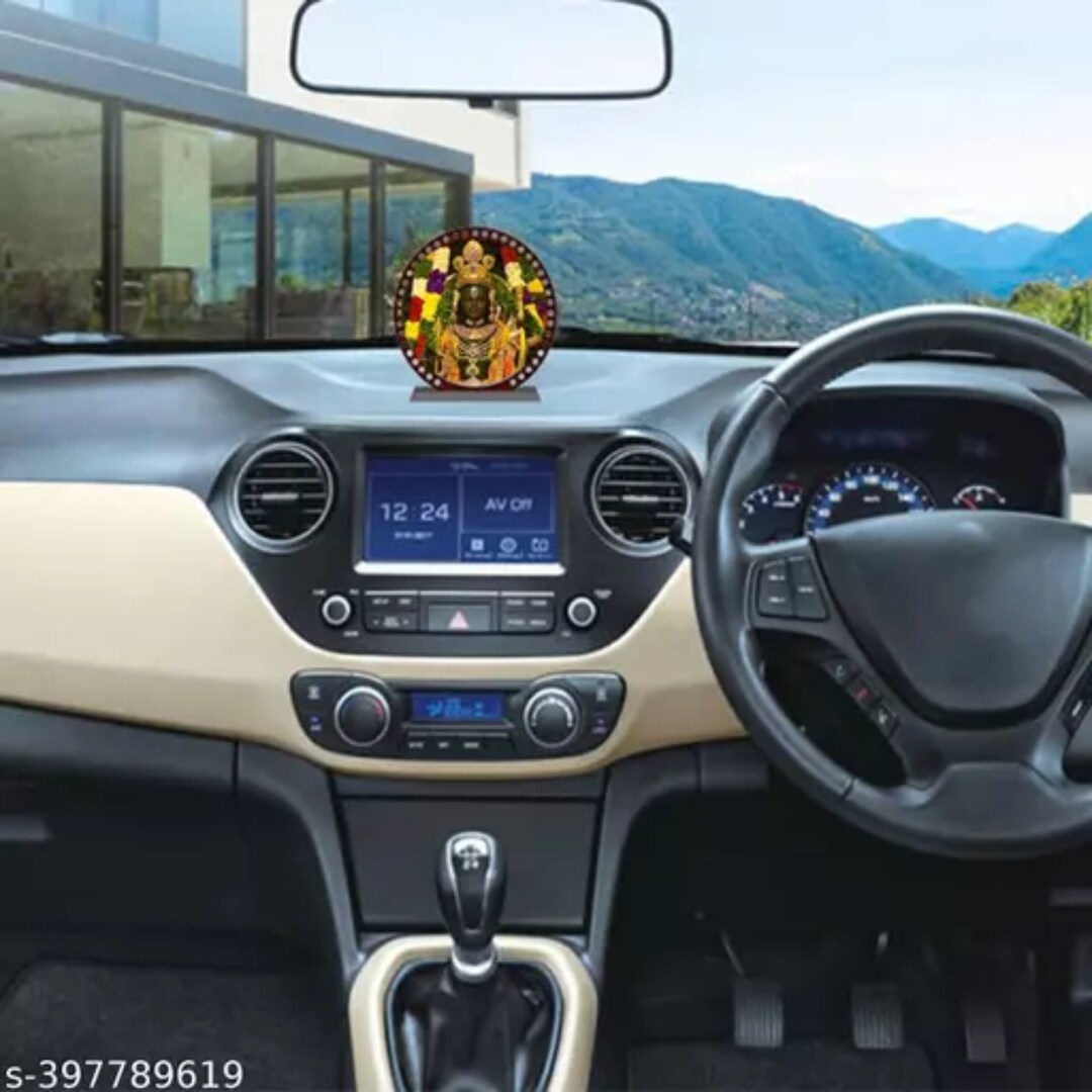Wooden MDF Ram Lalla Car Dashboard Decorative Item, Car Dashboard Decor ...