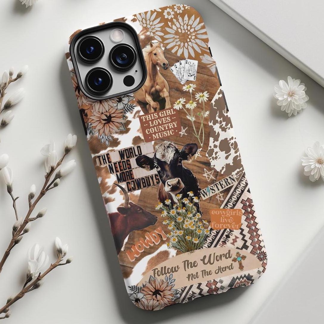 Country Girl Collage Western Phone Case | Rodeo Phone Cover | Ranch ...