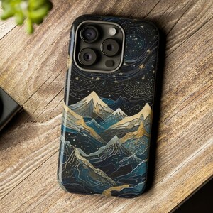 Mountain Outdoor Phone Case, Forest Phone Cover, Starry Night ...