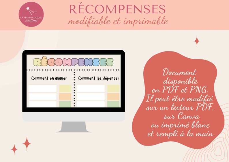 Printable Kids Reward Chart and Tickets (in French and English) - Etsy