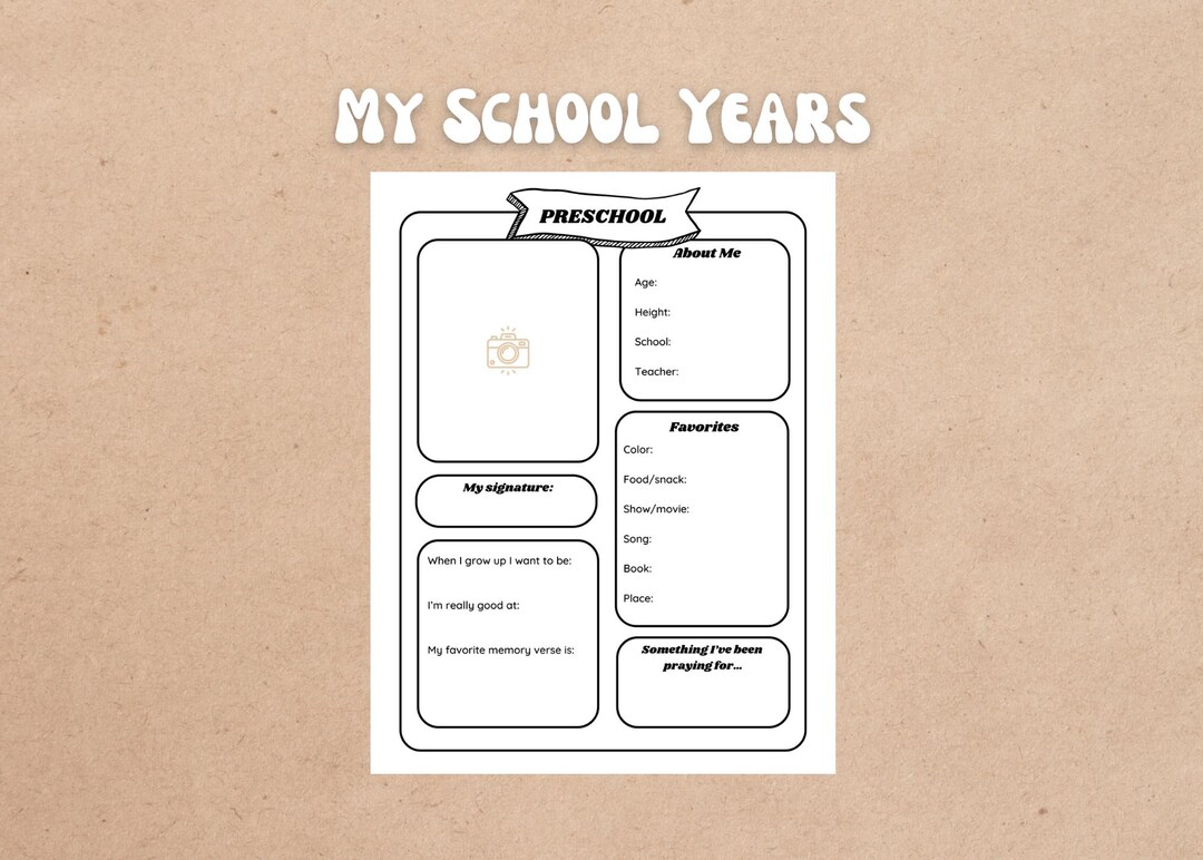 Grade Level Signs, Beginning of School Year Worksheet, Instant Download ...