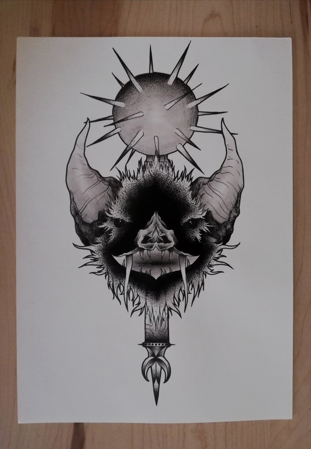 Bat With Flail Weapon Original - Etsy