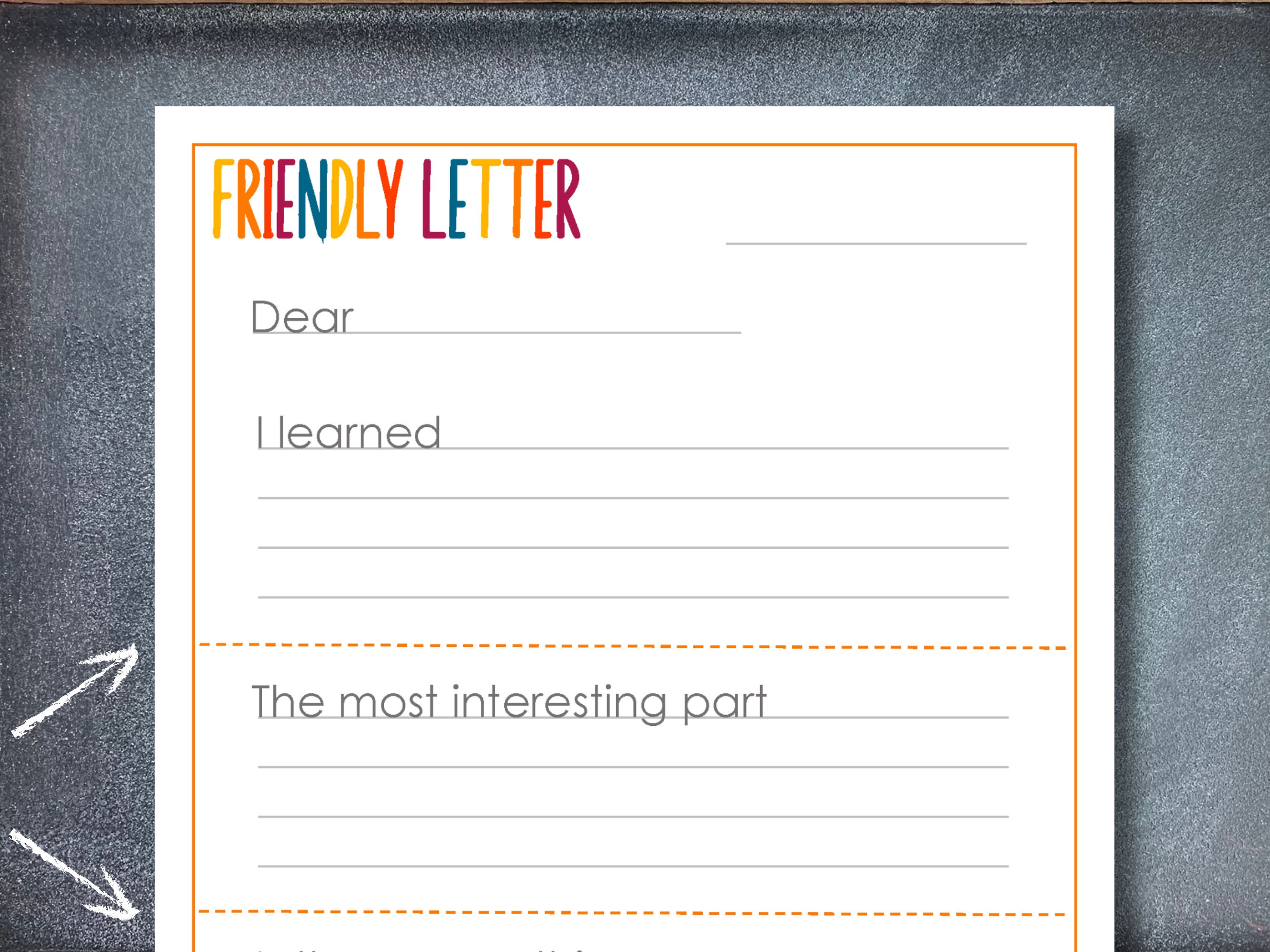 Chunked Out Letter Template for Kids, i Learned, Letter Template ...