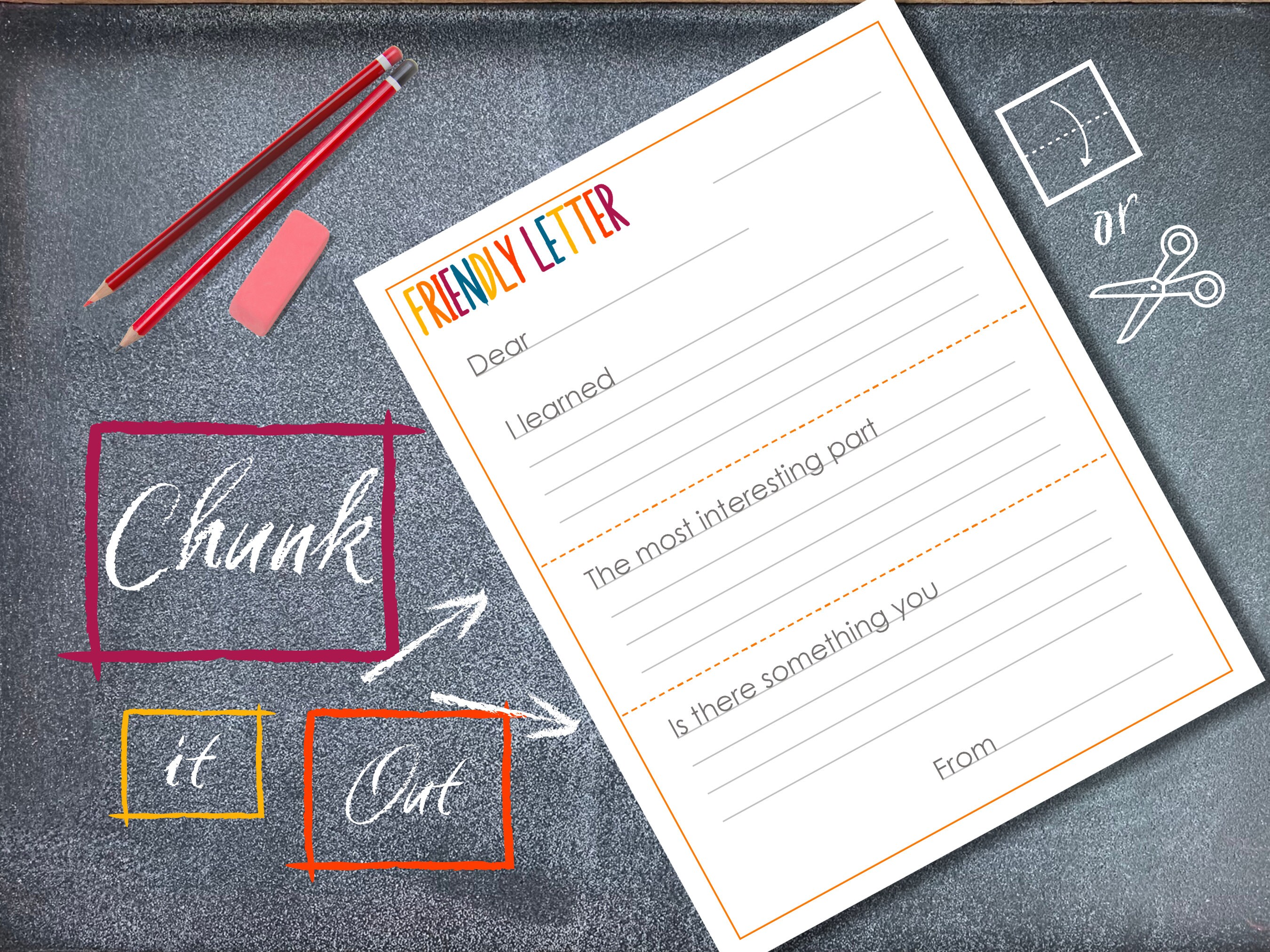 Chunked Out Letter Template for Kids, i Learned, Letter Template ...