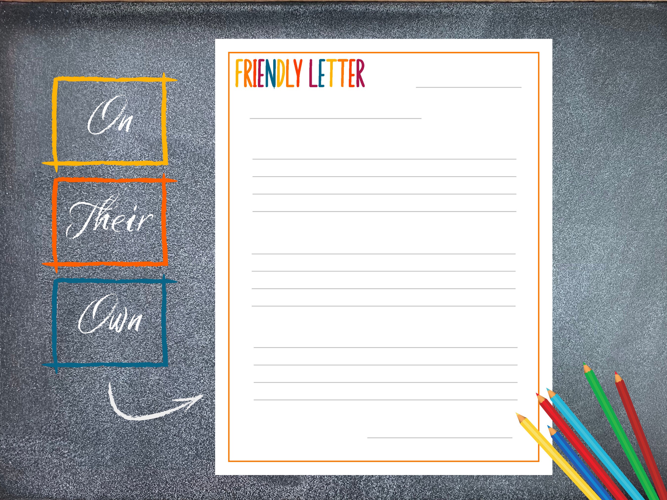 Chunked Out Letter Template for Kids, i Learned, Letter Template ...