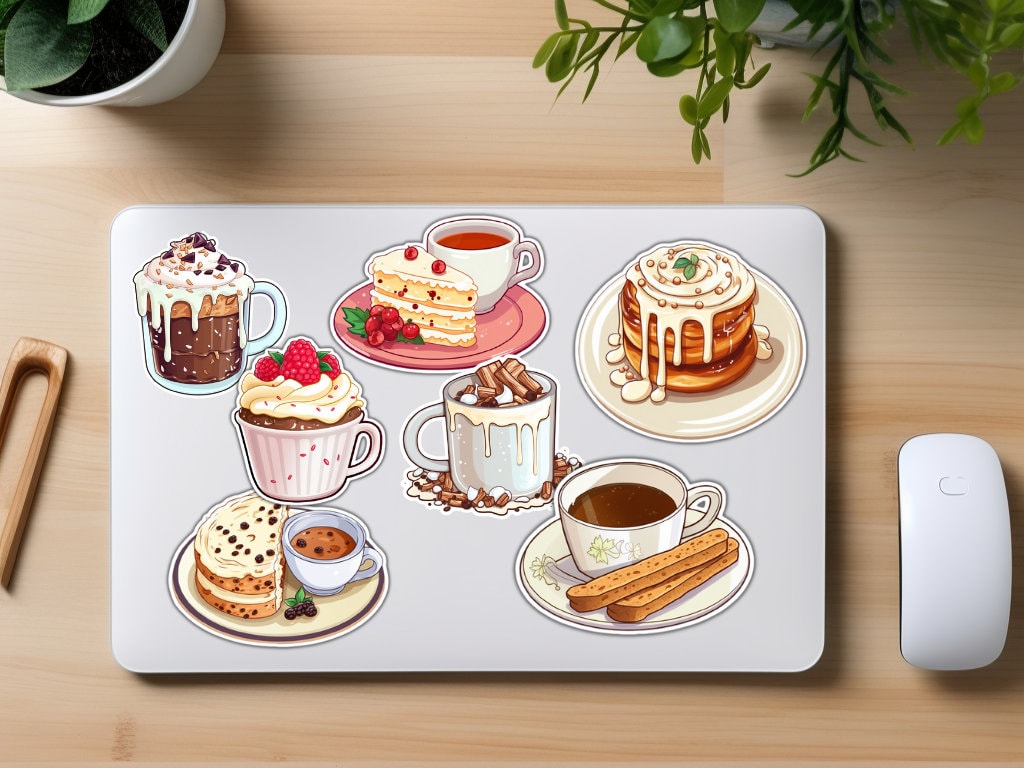 Cafe Treats PNG Sticker Pack-png Stickers Plus Free PNG - Etsy