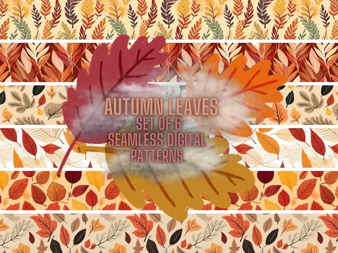 Seamless Autumn Leaves Digital Paper-light Fall Pattern - Etsy