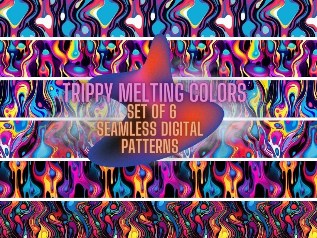 Seamless Trippy Melting Colors Digital Paper-repeating - Etsy