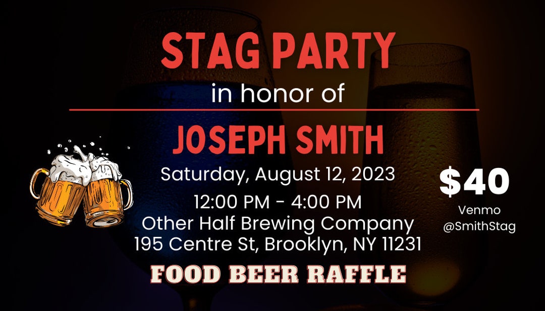 Beer Theme Stag Ticket - Etsy