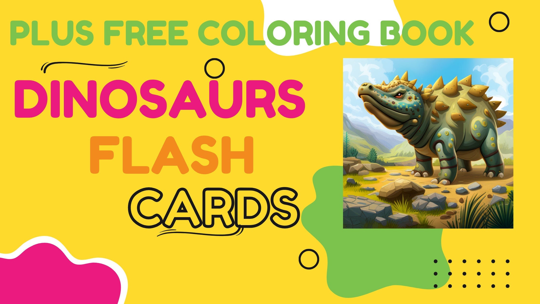 Dinosaurs Flash Cards Printable Flash Cards Free Coloring - Etsy Australia