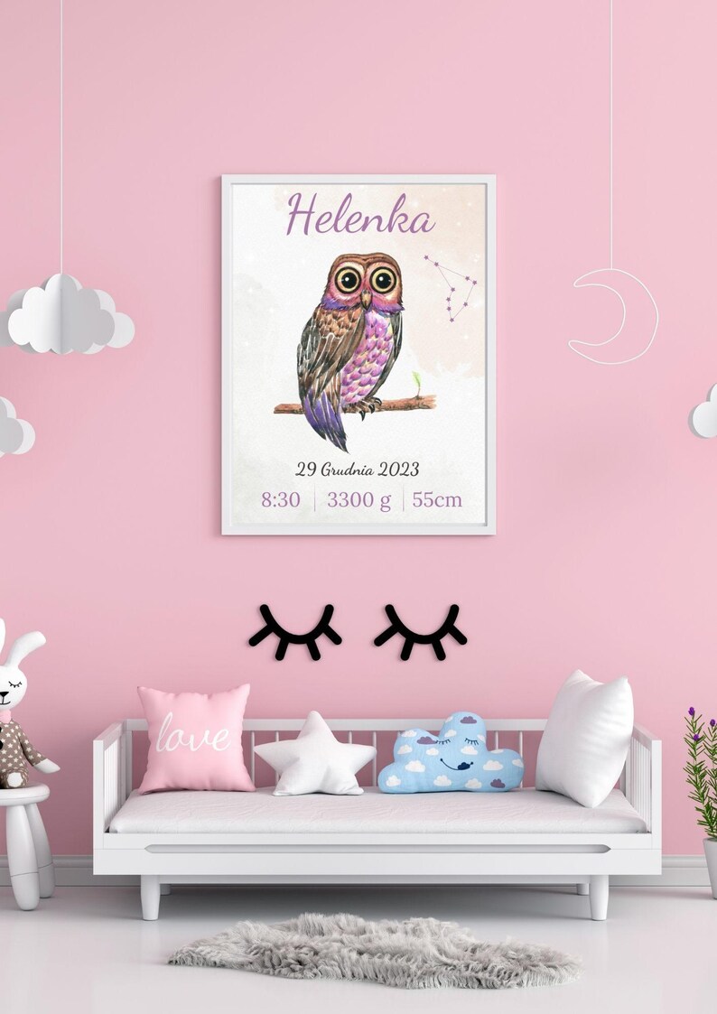 Baby Birth Certificate, Custom Baby Birth Poster Personalized Gift for ...