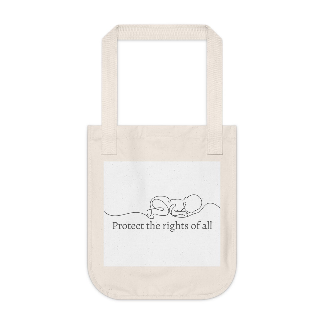 Protect Rights: Organic Canvas Tote Bag - Etsy