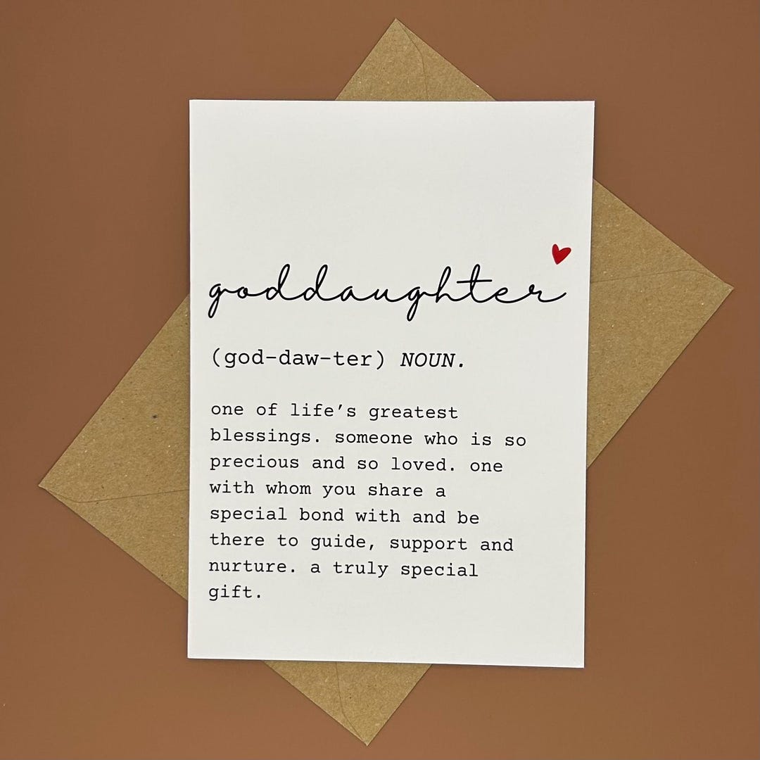 Goddaughter Definition Greeting Card - Etsy