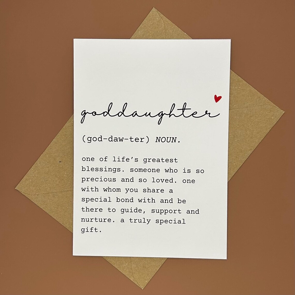 Goddaughter Definition Greeting Card - Etsy