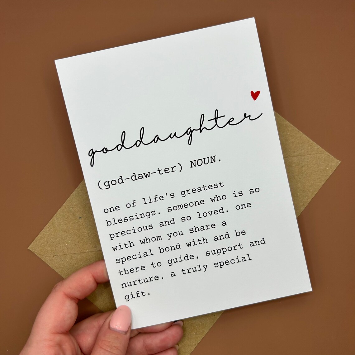 Goddaughter Definition Greeting Card - Etsy