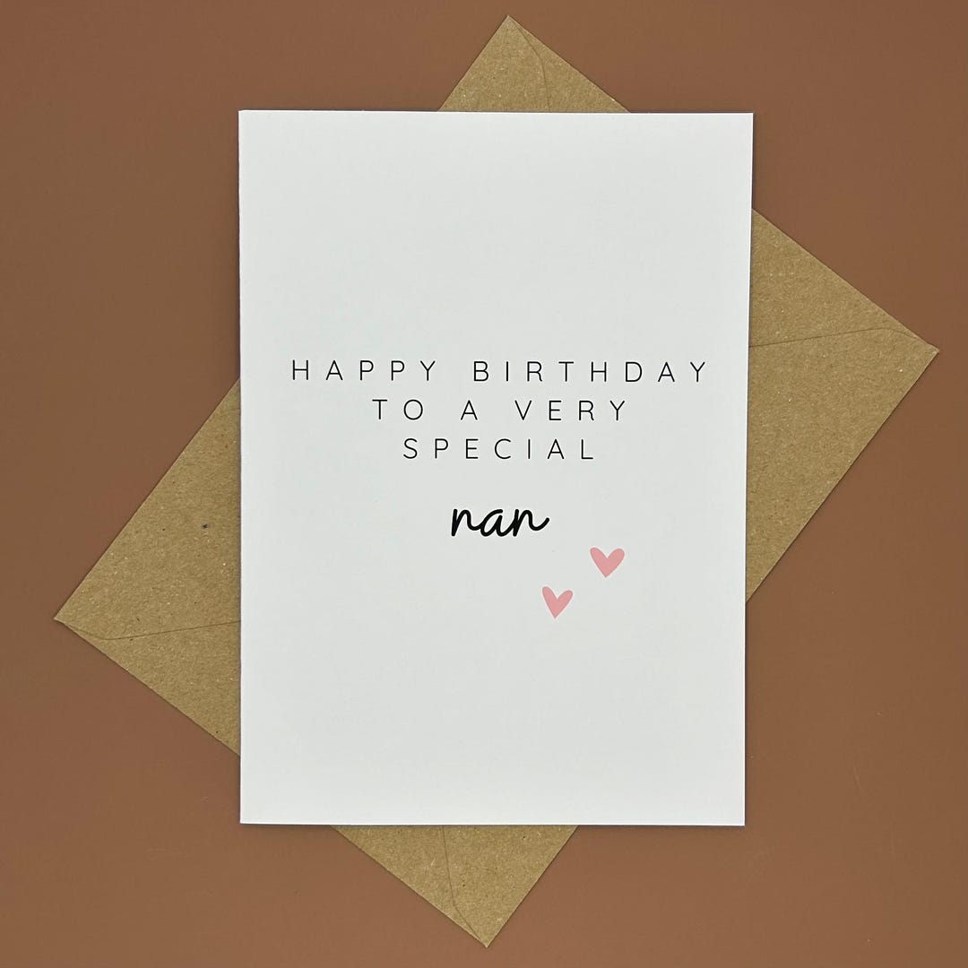 Nan Birthday Card - Etsy Australia