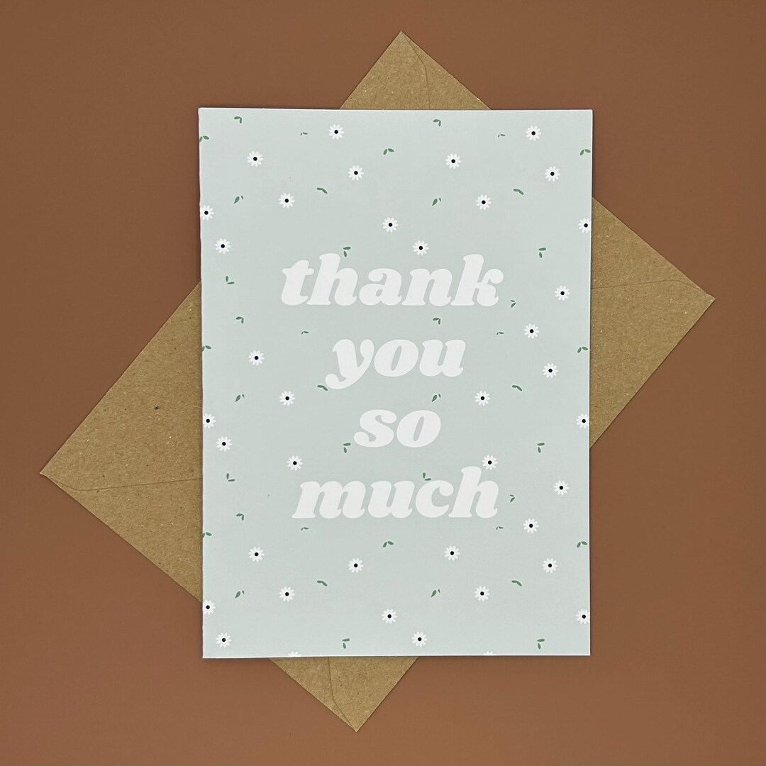 Thank You so Much Greeting Card - Etsy
