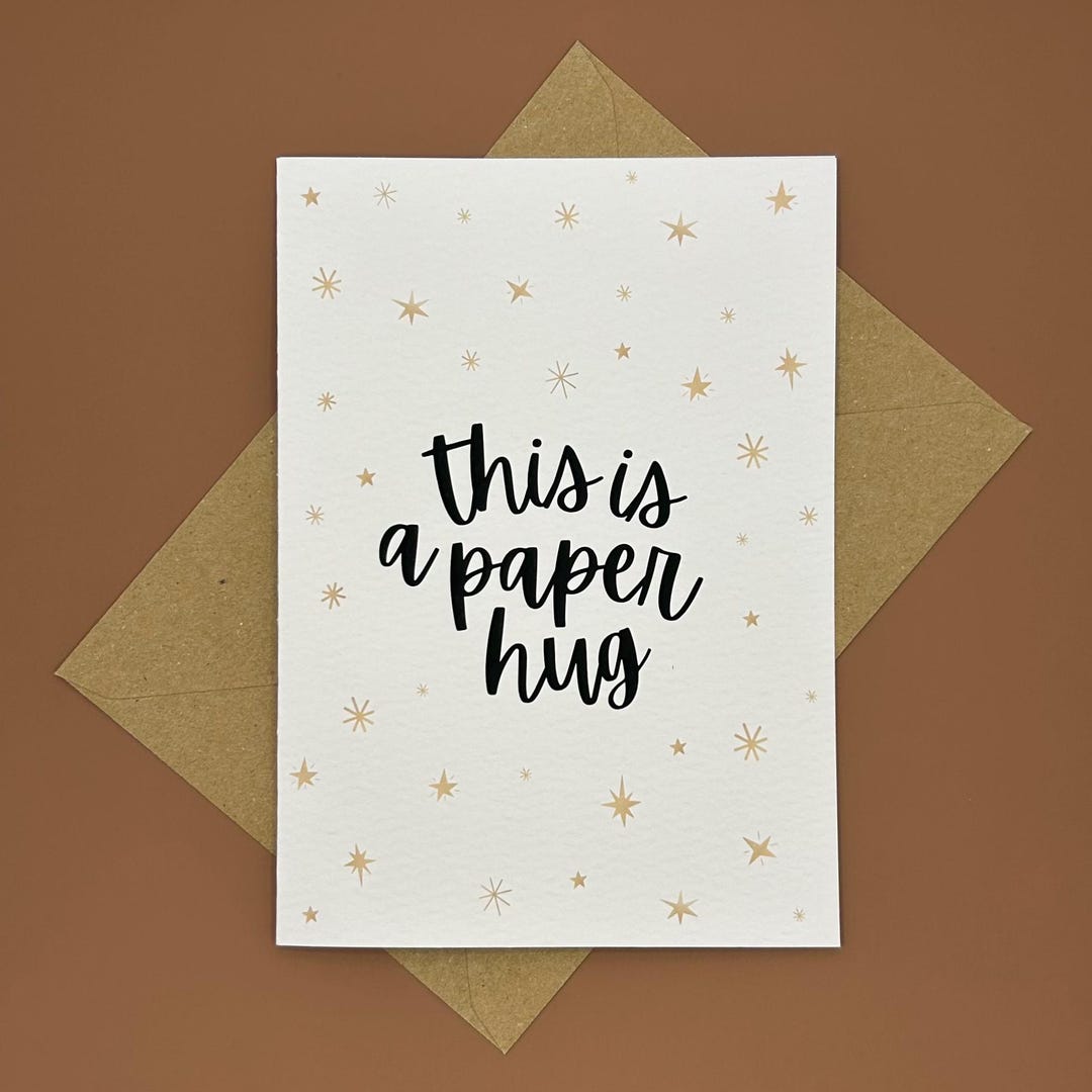 Paper Hug Greeting Card - Etsy