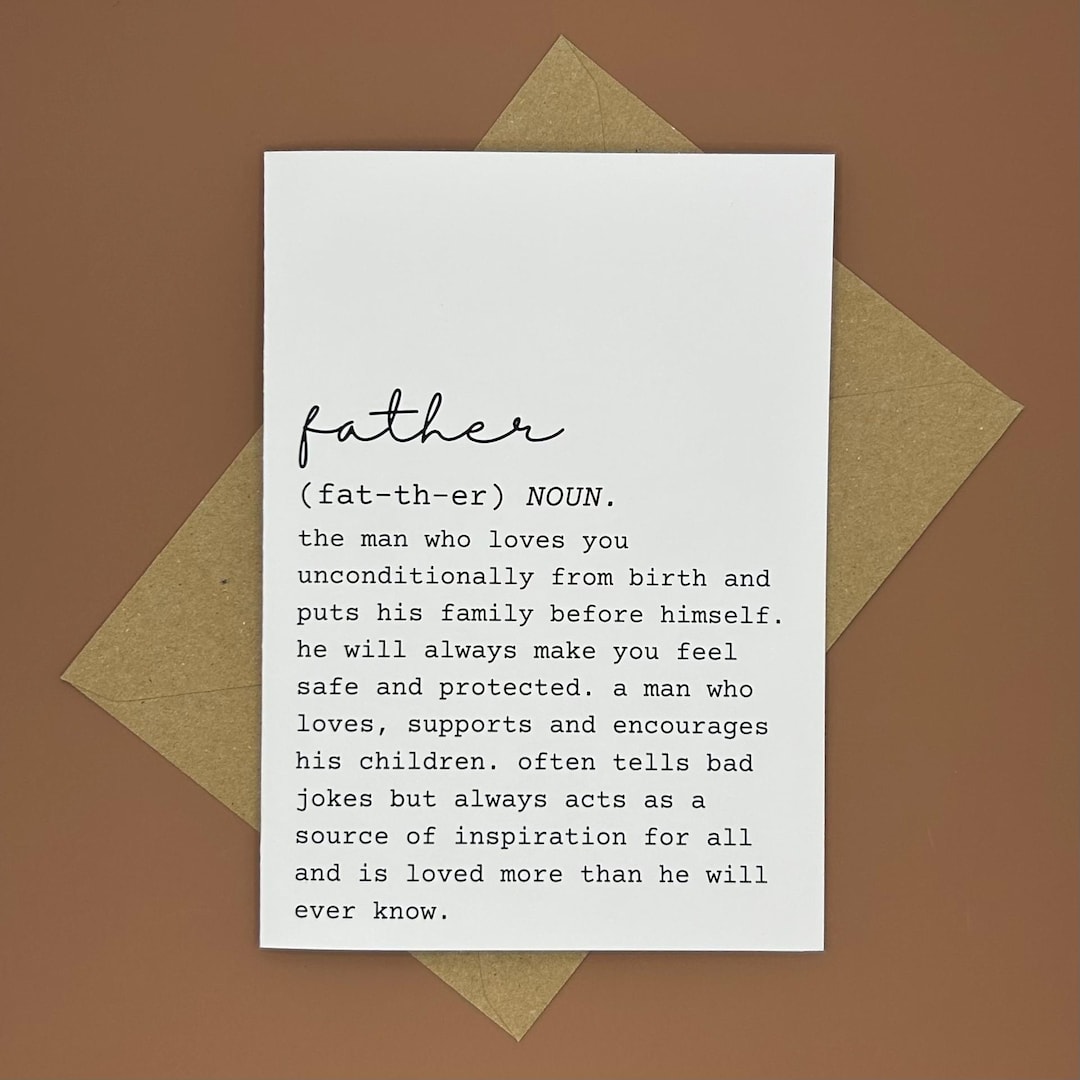Father Definition Greeting Card - Etsy
