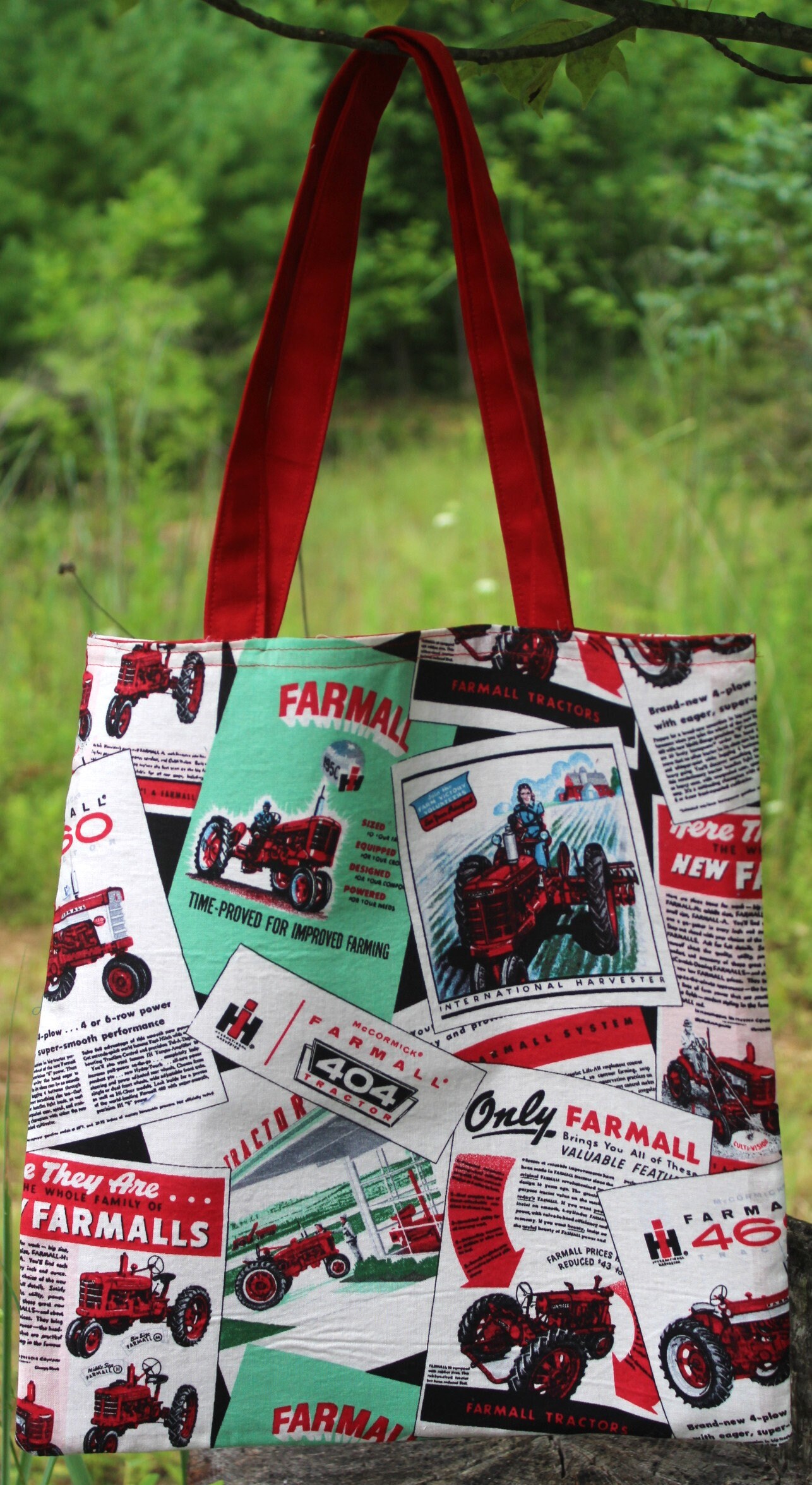 FARMALL Tractor Reversible Tote Bag Market Bag Library Bag - Etsy