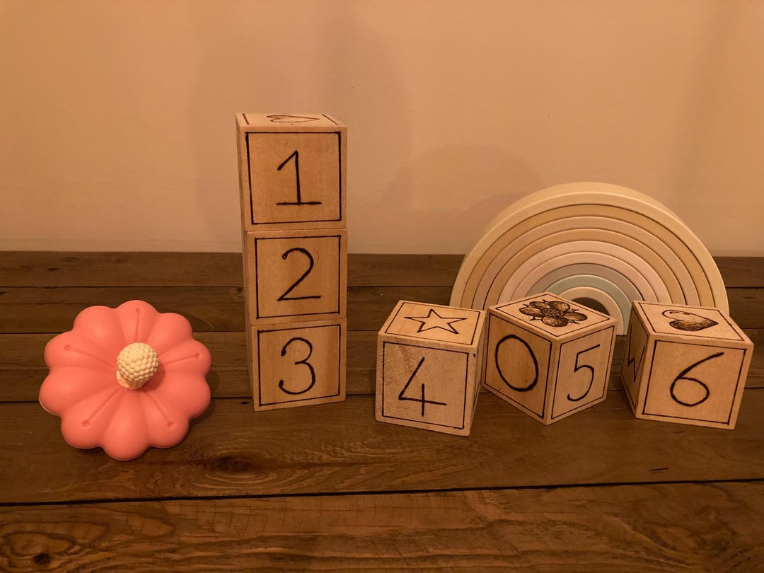 Building Block Cubes for Toddlers | Handmade and Wood Burnt Gifts ...