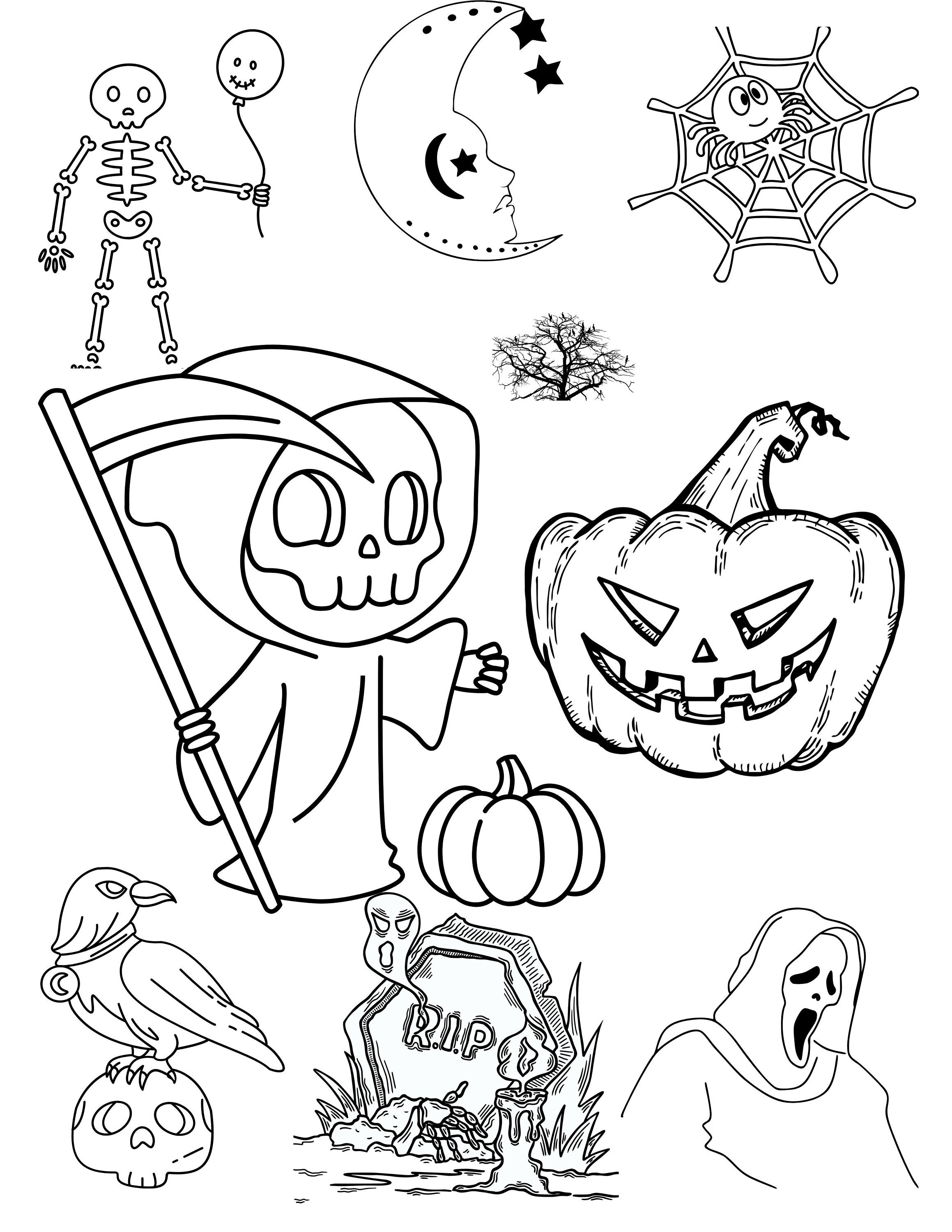 Spooktacular Halloween Coloring Pages: Ages 5-8 - Etsy