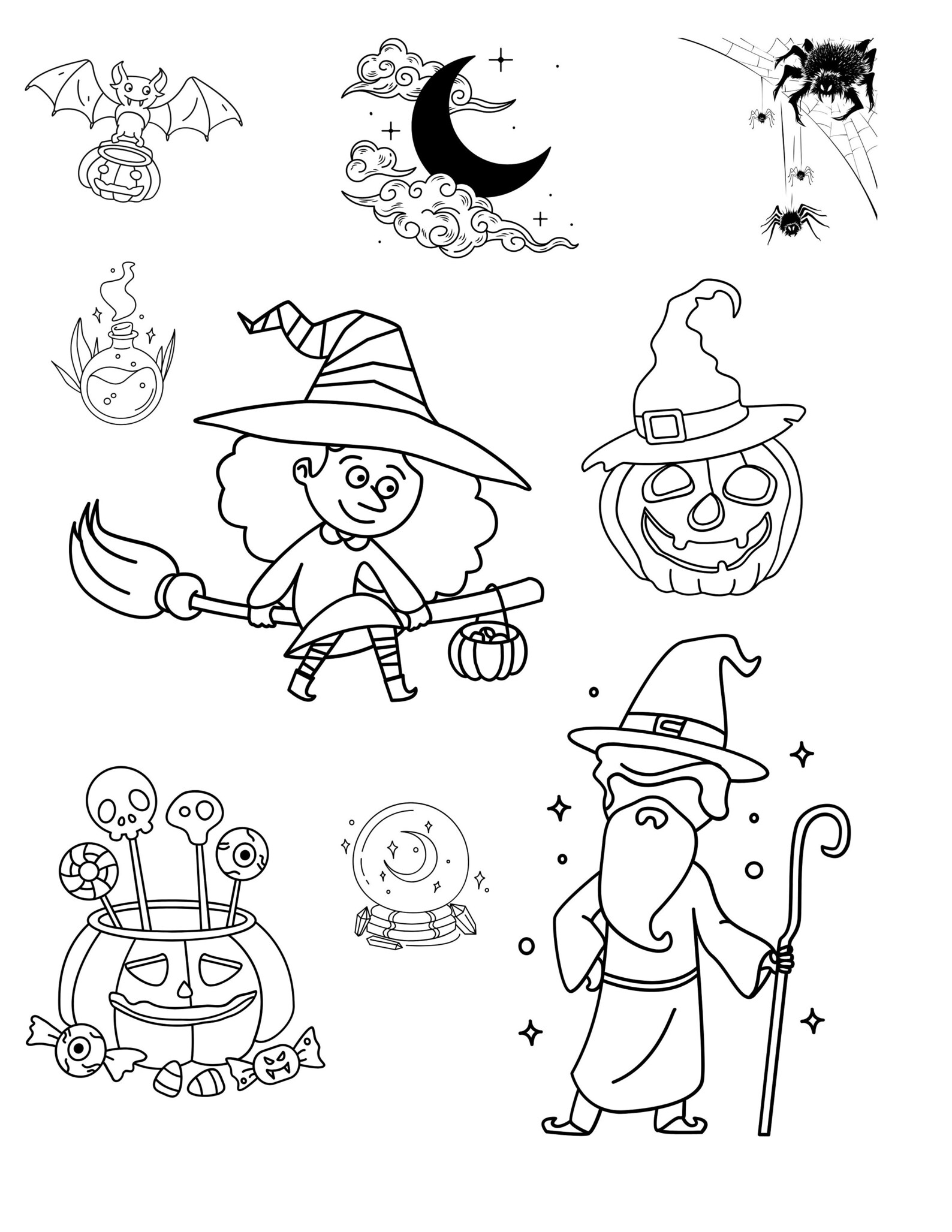 Spooktacular Halloween Coloring Pages: Ages 5-8 - Etsy