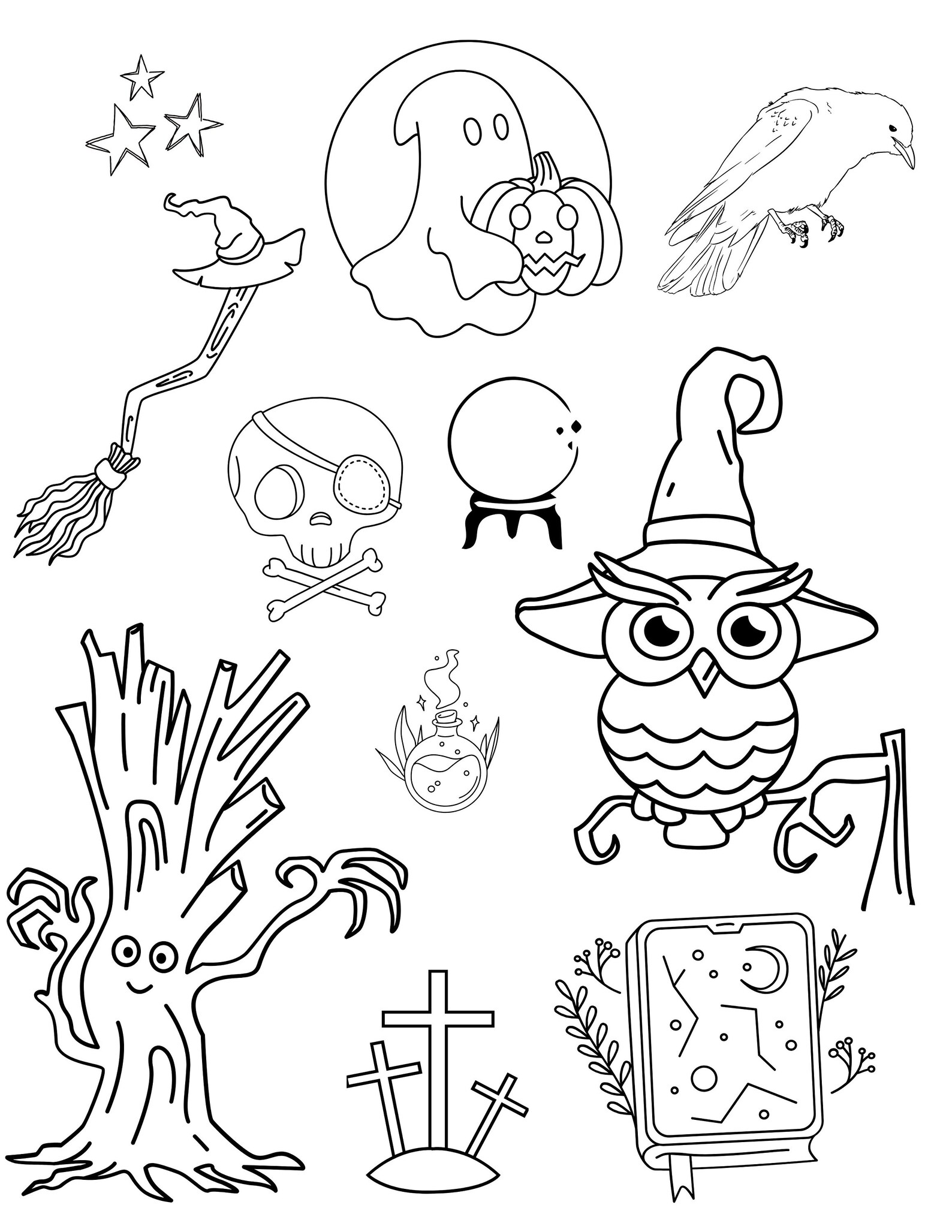 Spooktacular Halloween Coloring Pages: Ages 5-8 - Etsy