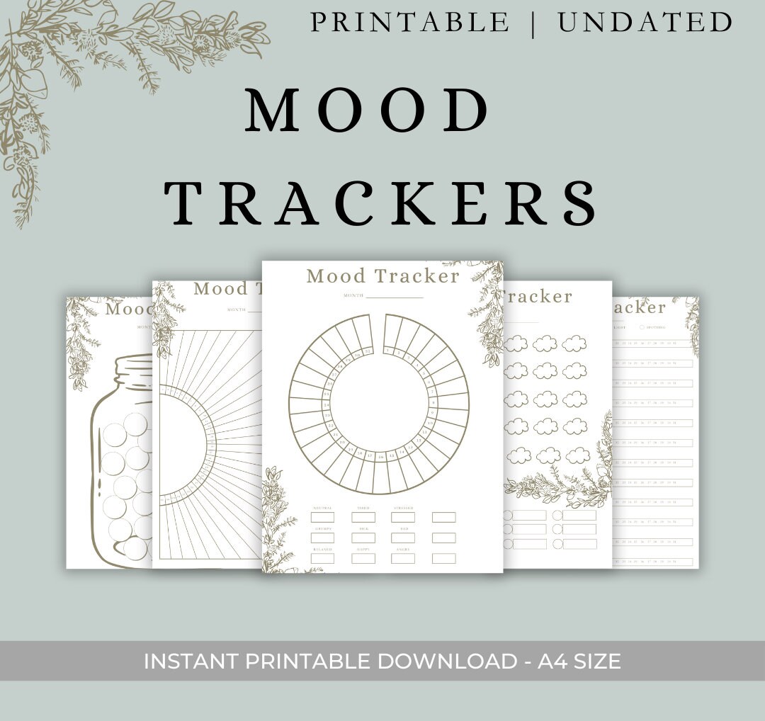 Mood Tracker Digital Download Gold Leaf Bridgerton Inspired Design ...