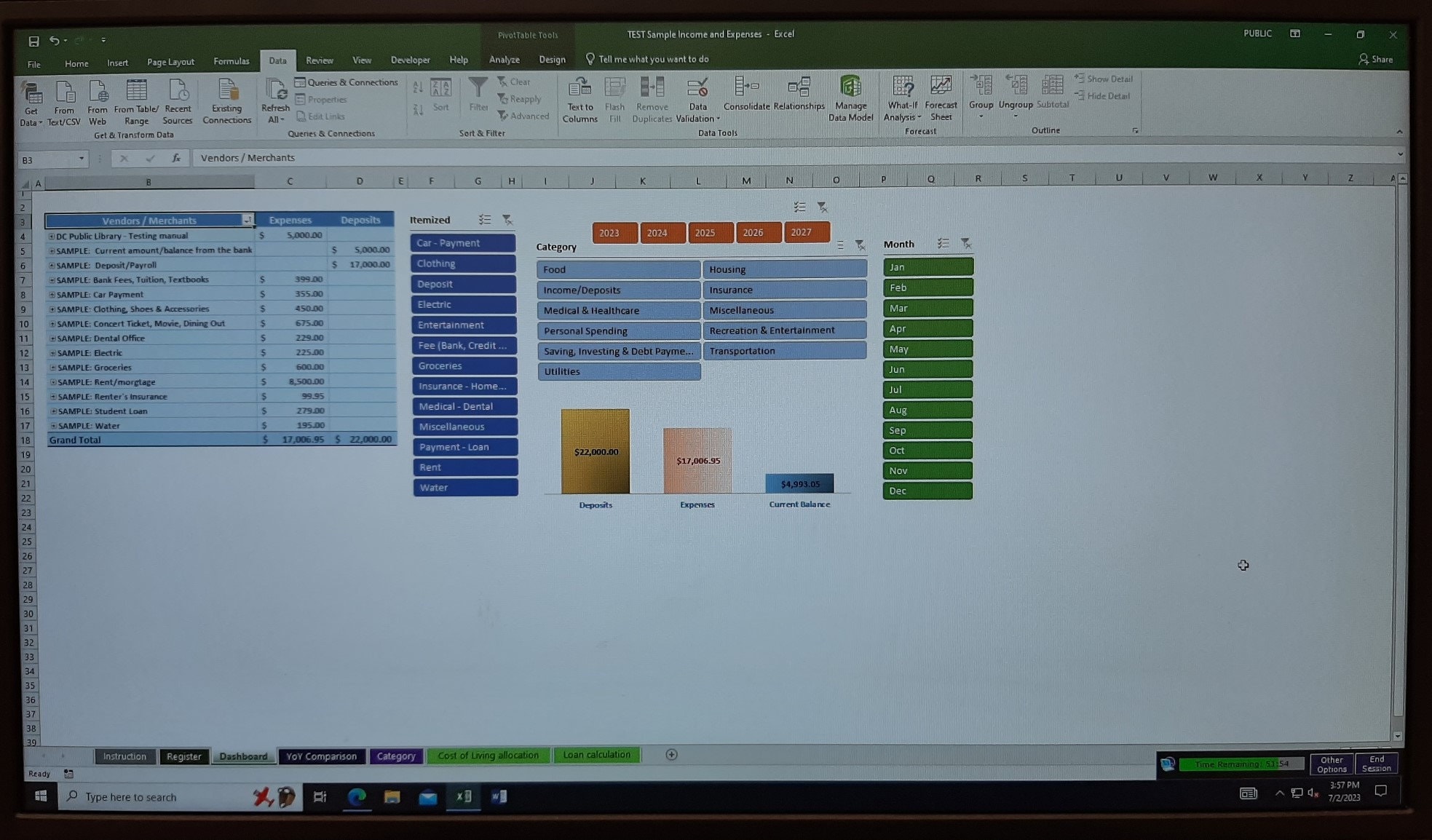 Personal Automated Digital Checkbook - Etsy
