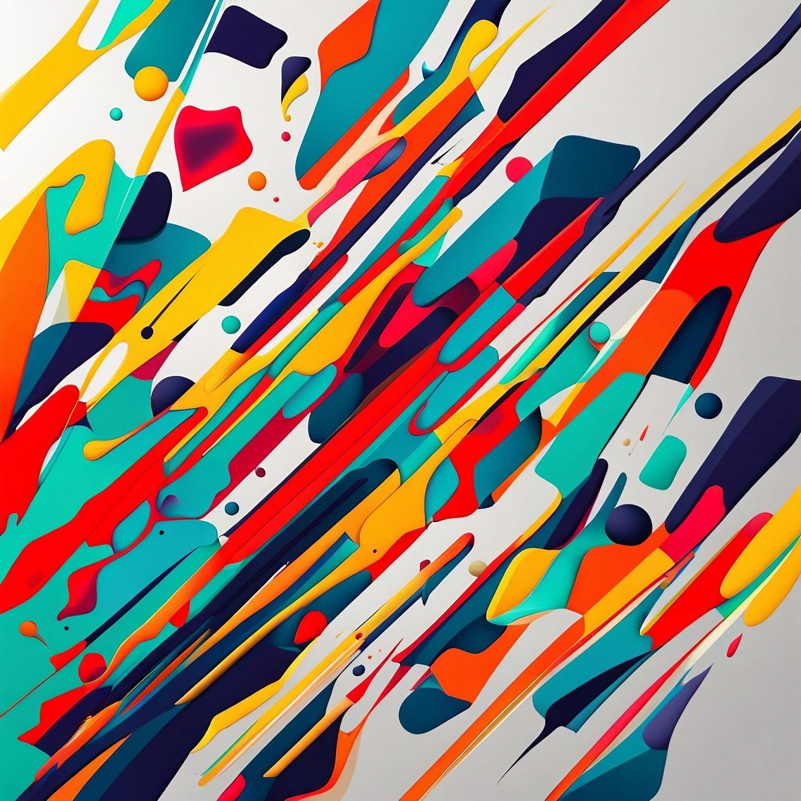 Abstract Digital Colourful Artwork Prints Home Modern Decor - Etsy