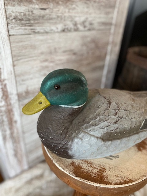 Antique Drake Paper Duck Decoy Paper Mache, Old Paper Drake Duck ...
