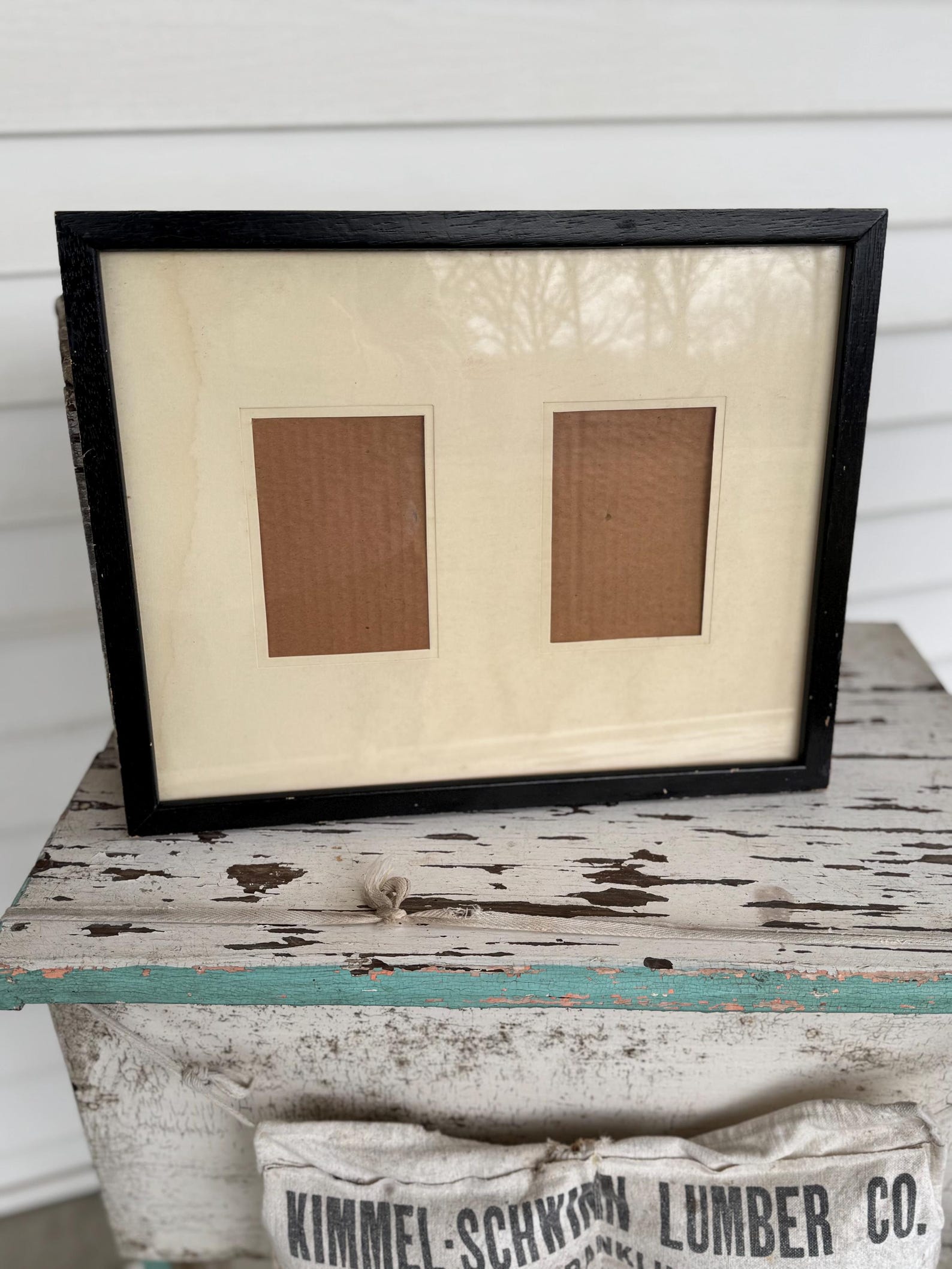 Vintage Black Picture Frame 12" X 15" Double Photos Matted - Etsy