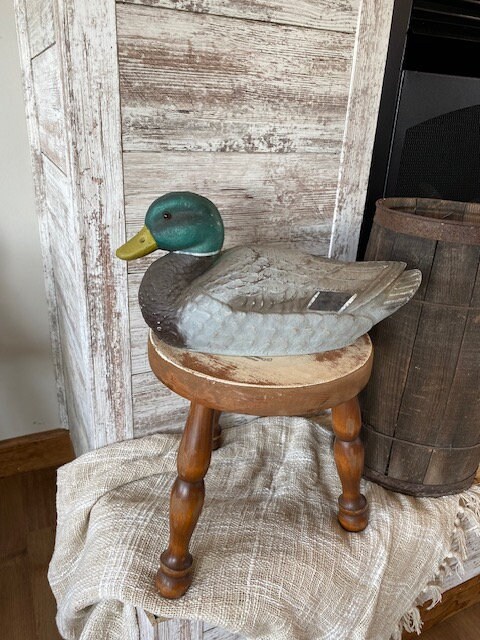 Antique Drake Paper Duck Decoy Paper Mache, Old Paper Drake Duck ...