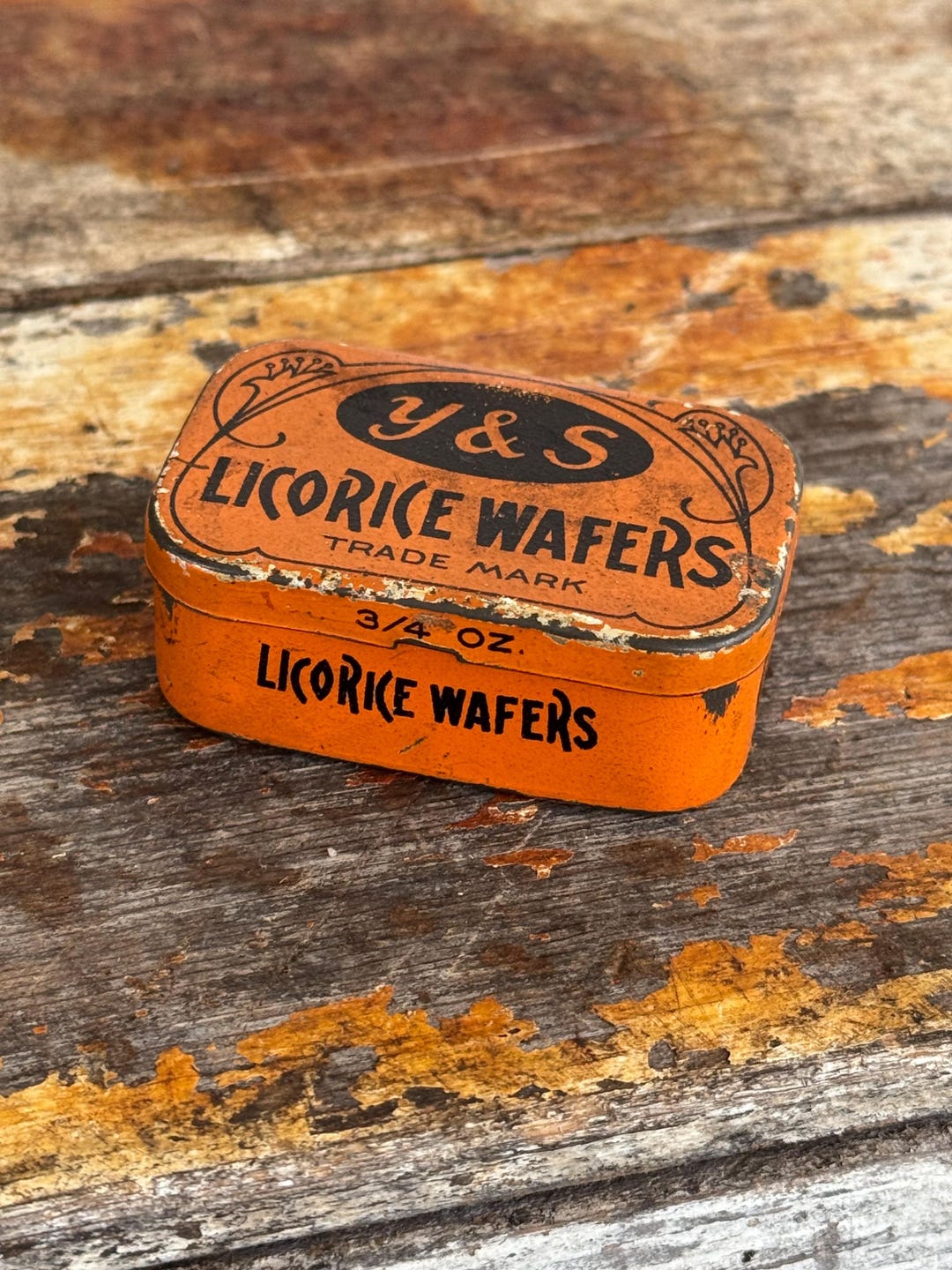 Rectangle Antique Advertisement Y&S Licorice Wafers Tin for Throat ...