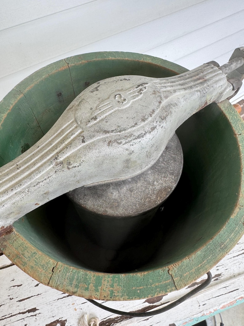 Vintage 3-quart Green Ice Cream Maker: Hand-cranked Farmhouse Decor - Etsy