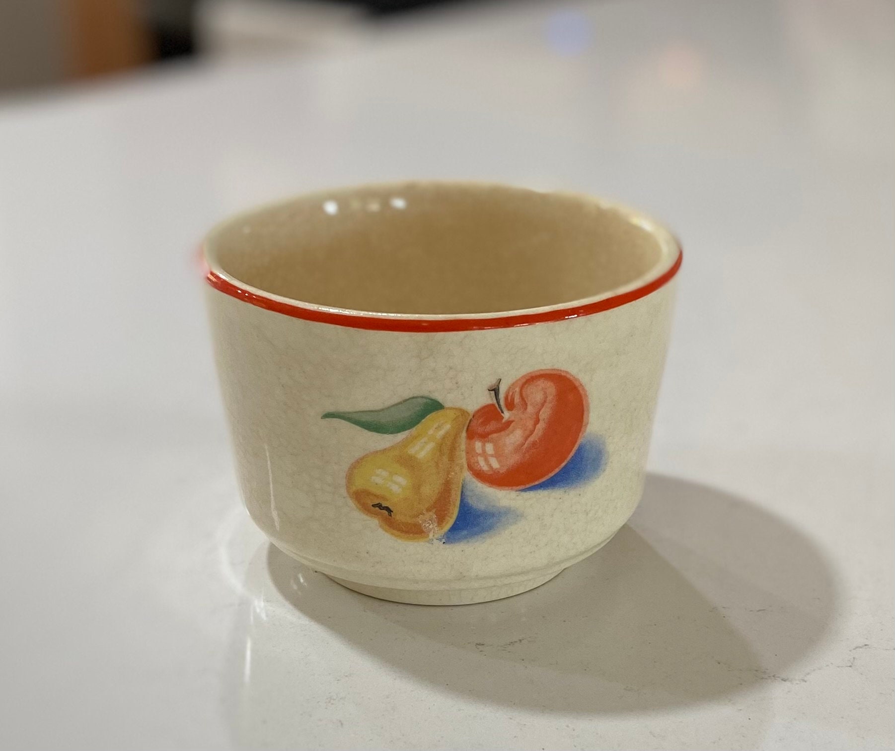 Pear & Apple Bowl 5 Inch Vintage, Farmhouse Kitchen Bowl Decor, Pear ...